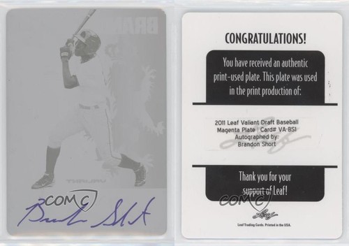 2011 Leaf Valiant - Blake Swihart #VA-BS1 Printing Plate Magenta /1 (RC ...
