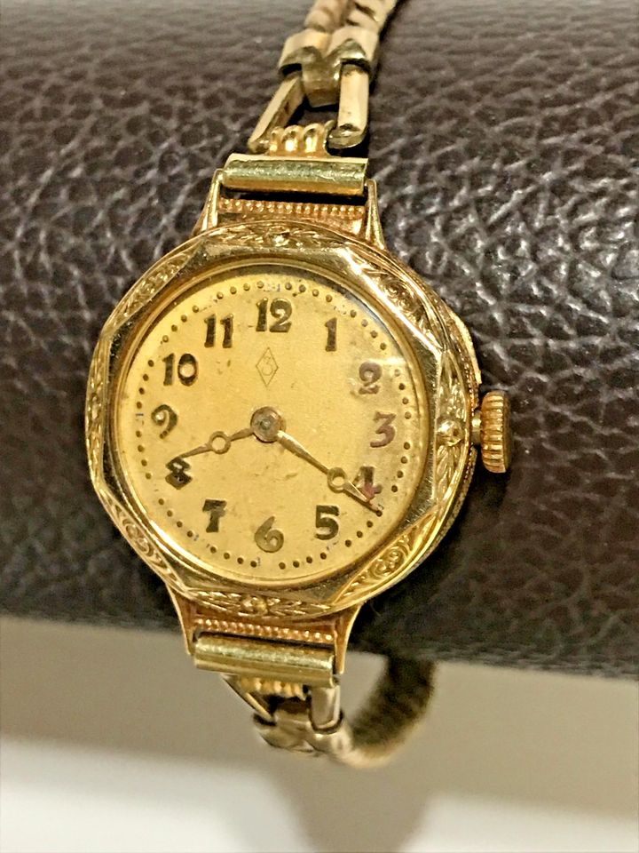 Antique Brevet DRGM 14K Yellow Gold Hand-Winding Ladies Dress Watch | eBay