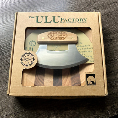 The ULU Factory Blade, Large Bowl Alaska Cutlery w/6" ULU Knife NEW ...