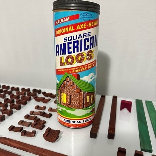 Vintage Square American Logs HALSAM | eBay