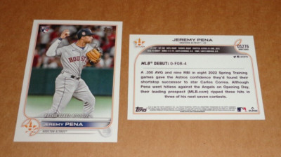 JEREMY PENA--ROOKIE CARD--2022 TOPPS--US253--WORLD SERIES MVP--L@@ | eBay