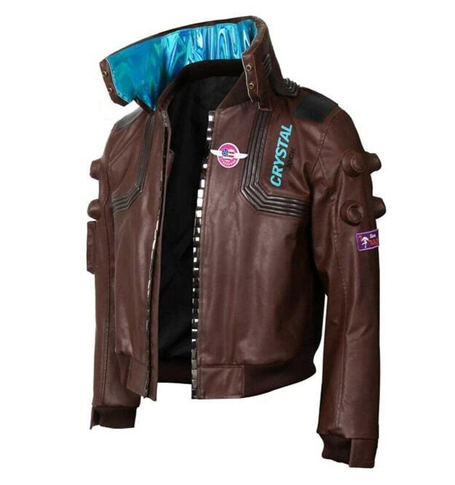 Cyberpunk 2077 Samurai Johnny Silverhand Bomber Leather Jacket for Men ...