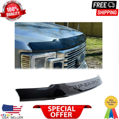 For 17-22 18 19 F450 F550 Super Duty Ford Black Lexan Hood Deflector ...