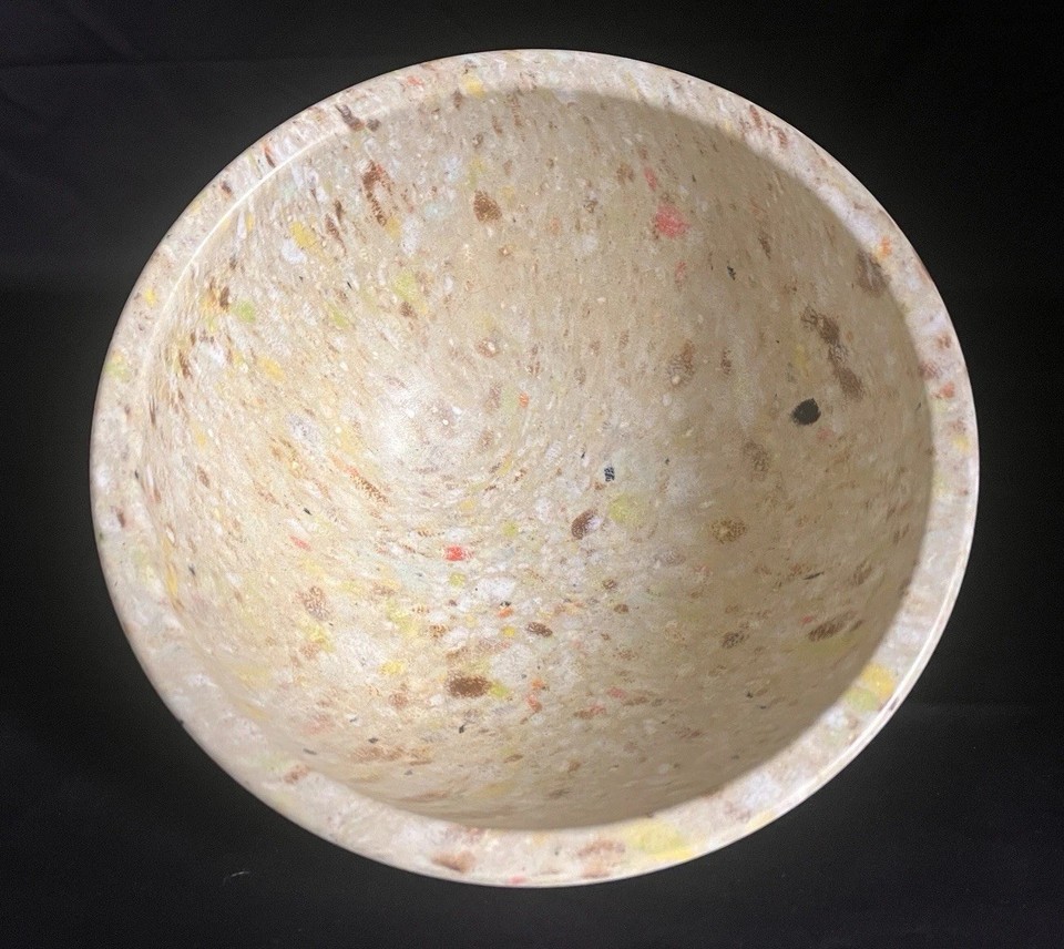 VTG TEXAS WARE Mixing Bowl 118 Peachy Pink Melamine Melmac Confetti ...