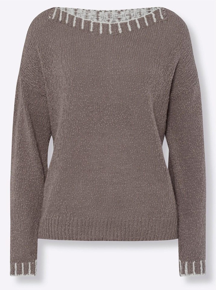 Mode von Heine Damen Pullover Pulli Oberteil langarm taupe Gr. 42 | eBay.de