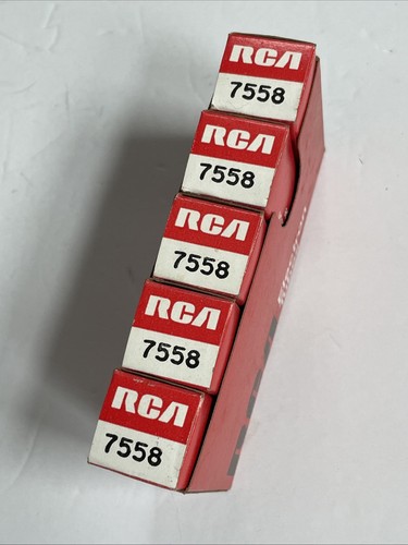 NOS, RCA 7558 ELECTRON TUBE, QTY 5x UNUSED IN BOX, New Old Stock | eBay