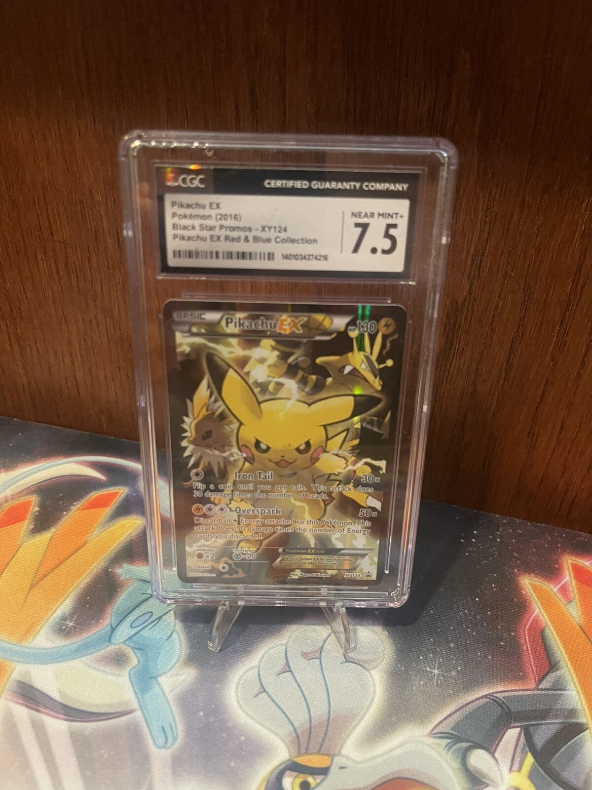 CGC 7.5 Pikachu EX XY124 Promo Black Star Promos 2016 Pokemon Card #124 ...