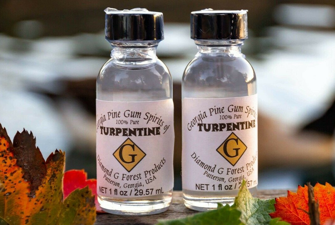 2 Bottles - Diamond G Forest 100% Pure Gum Spirits of Turpentine 1 oz ...