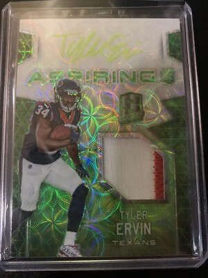 TYLER ERVIN Packers 2016 Spectra ASPIRING PATCH AUTOGRAPH 2 CLR SP RC ...