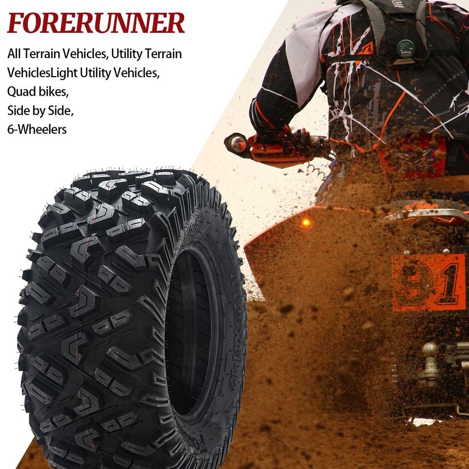 2X 25x11-12 ATV Tires 6Ply 25x11x12 UTV Tires 25 11 12 Mud All Terrain ...
