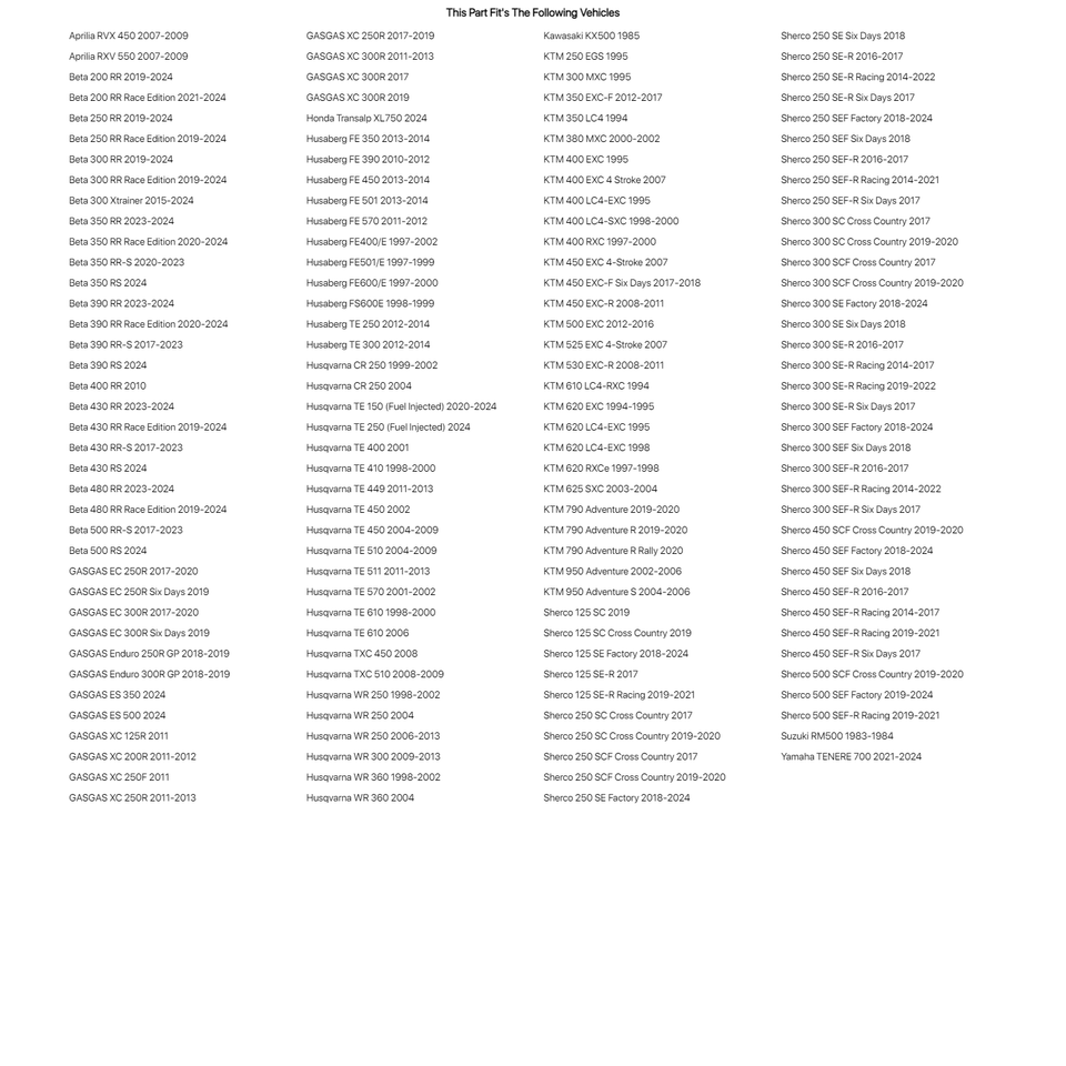 Mr. Wolf Mousse Balls 140/80x18, 150/70x18 For Husaberg FS600E 1998 ...