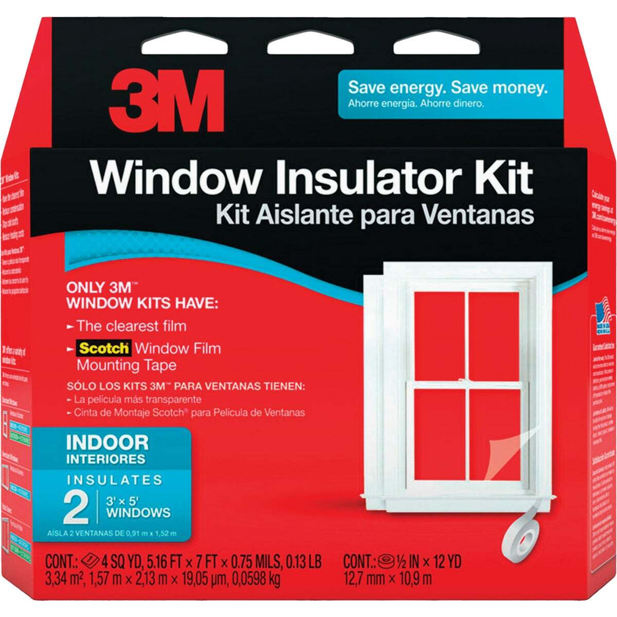 3M 62 In. x 84 In. Indoor Window Insulation Kit (2-Pack) 2120W-6 Pack ...