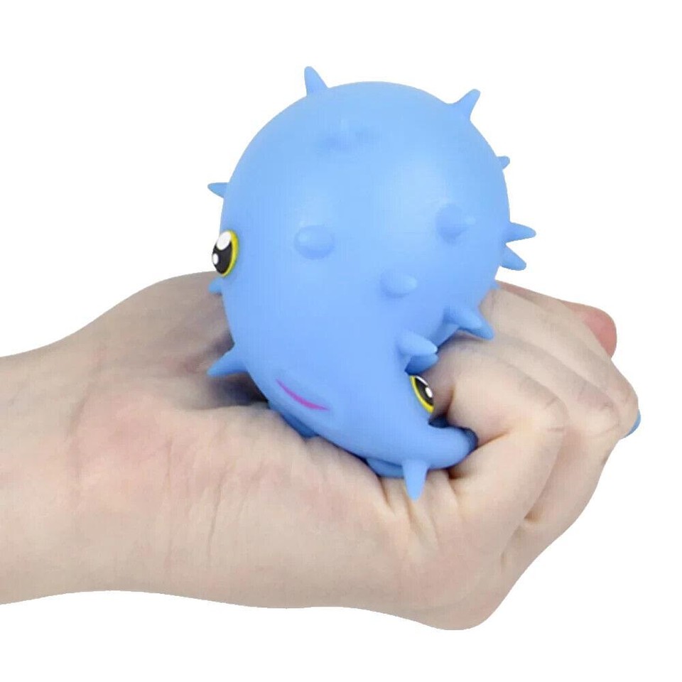 RI One Dozen 3" Spiky Puffy Fish Squeezy Toy in Assorted Colors | eBay