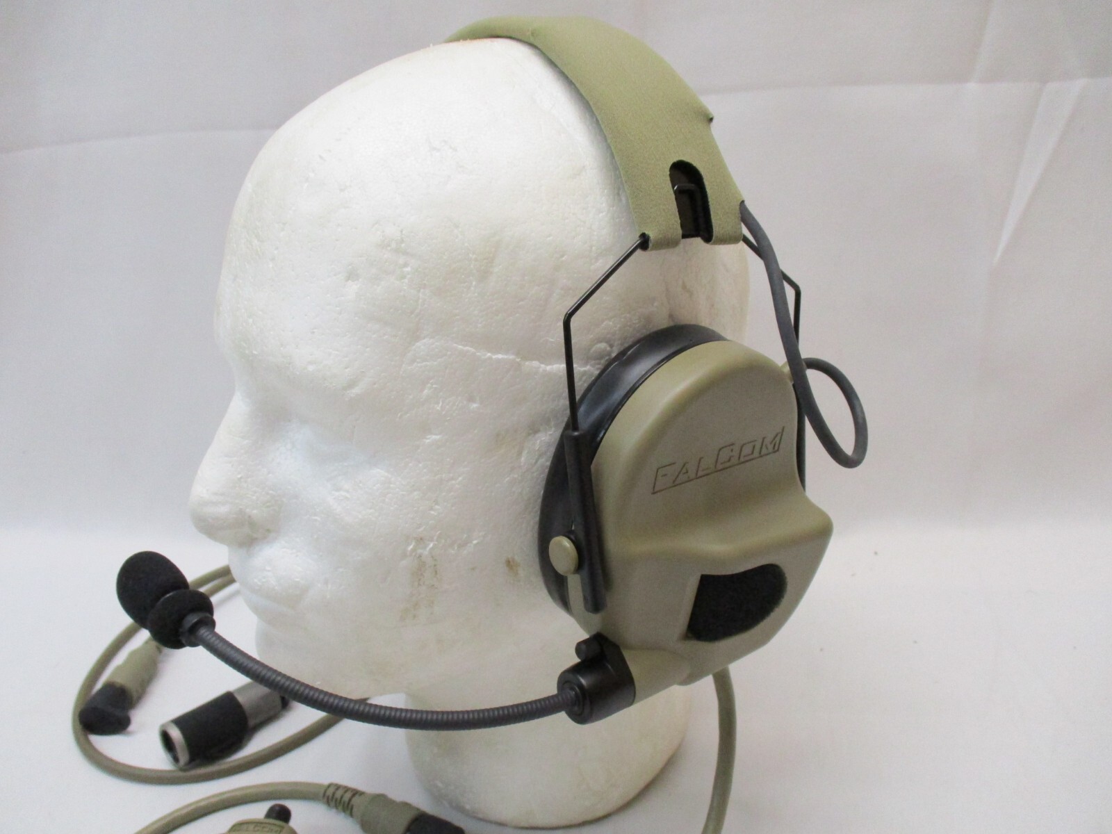 NWOT FALCOM MILITARY RADIO TACTICAL HEADSET USMC ARMY COMMS w. PTT ...