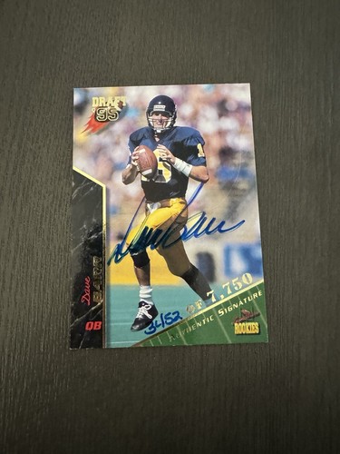 1995 Signature Rookies /39000 #6 DAVE BARR Signed Auto ROOKIE Football ...