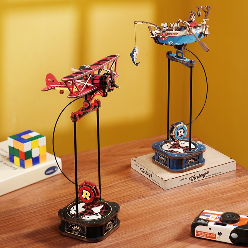 ROKR DIY Pendulum Toy 3D Puzzle Sky Captain and Ocean Fisher Teens ...