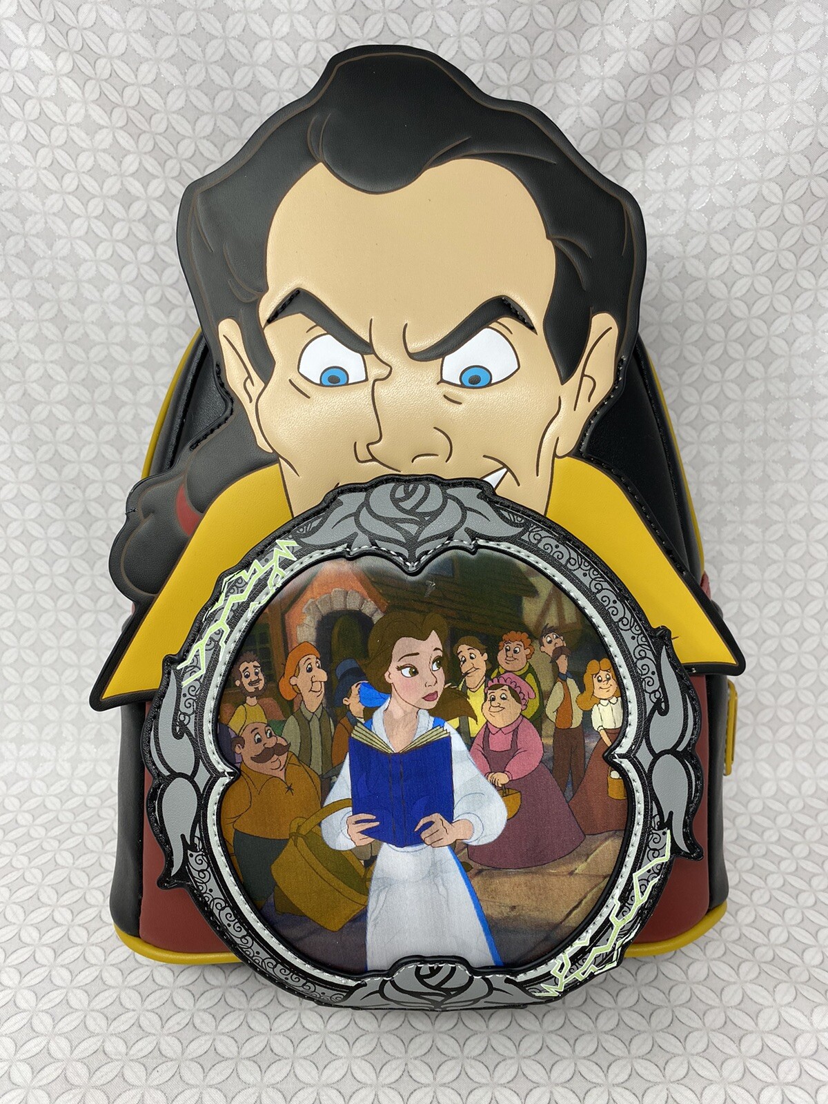 Loungefly Beauty and the Beast Gaston Villains Scene Mini Backpack ...