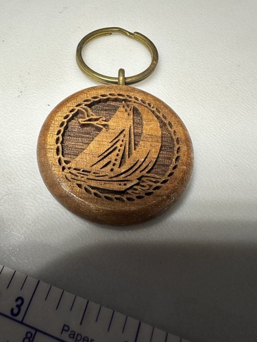 Vintage Sailboat Sailing Sail Boat Seagull Bird Water Ocean Keychain ...