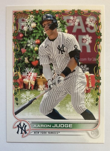 2022 Topps Holiday Aaron Judge SSP Variation Christmas Tree 821 HW1 ...