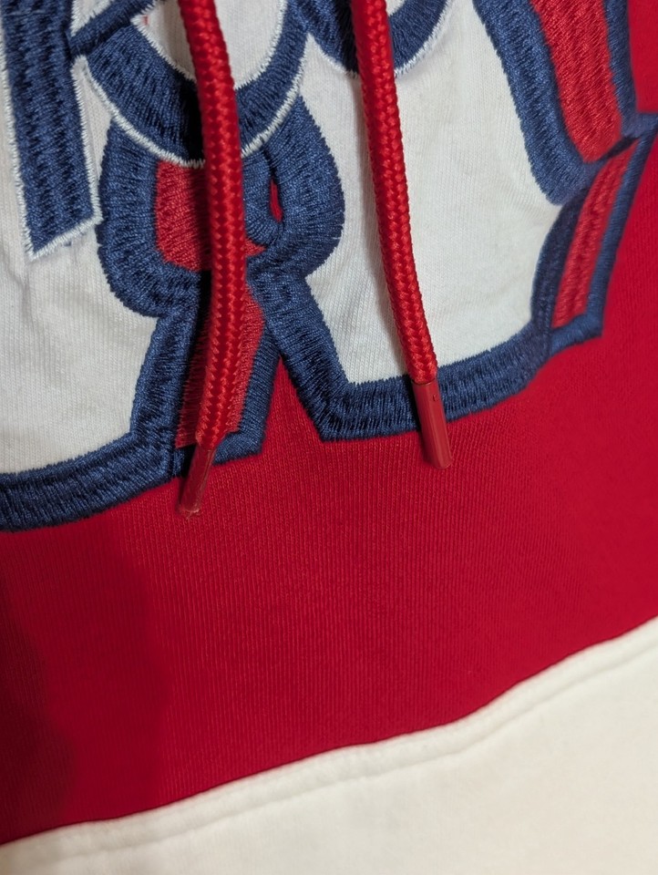 AKOO Mens 3XL Bold Colorblock AKOO Logo Red/White/Blue Hoodie ...