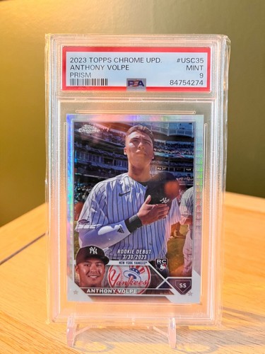 2023 Topps Chrome Anthony Volpe Prism Rookie Debut #USC35 PSA 9 MINT ...