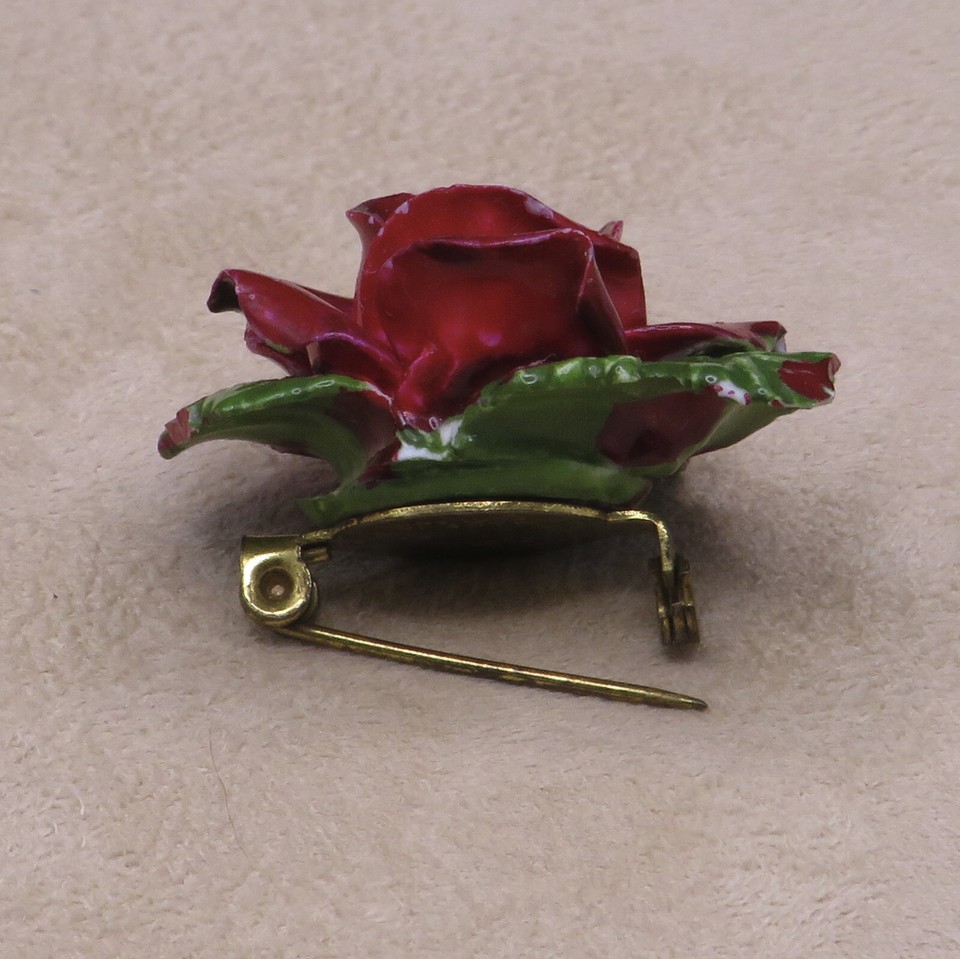 Vintage Adderley Floral Bone China Rose Brooch Pin Made in England ...