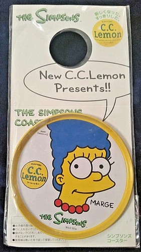 The Simpsons CC Lemon Presents "Marge" tin drink coaster ~ Rohr Cosmic ...