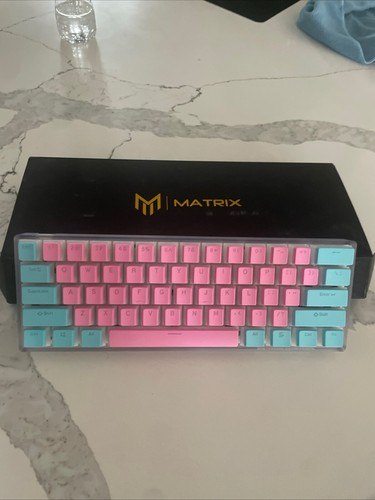 Matrix Clix Cotton Candy 60ES Transparent Mechanical Keyboard | eBay