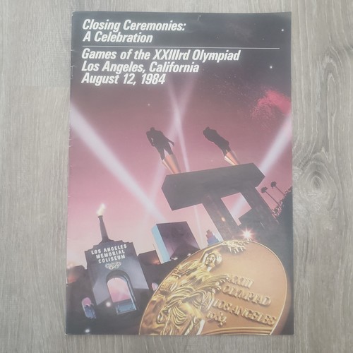 1984 USA Los Angeles Olympics Closing Ceremonies A Celebration Program ...