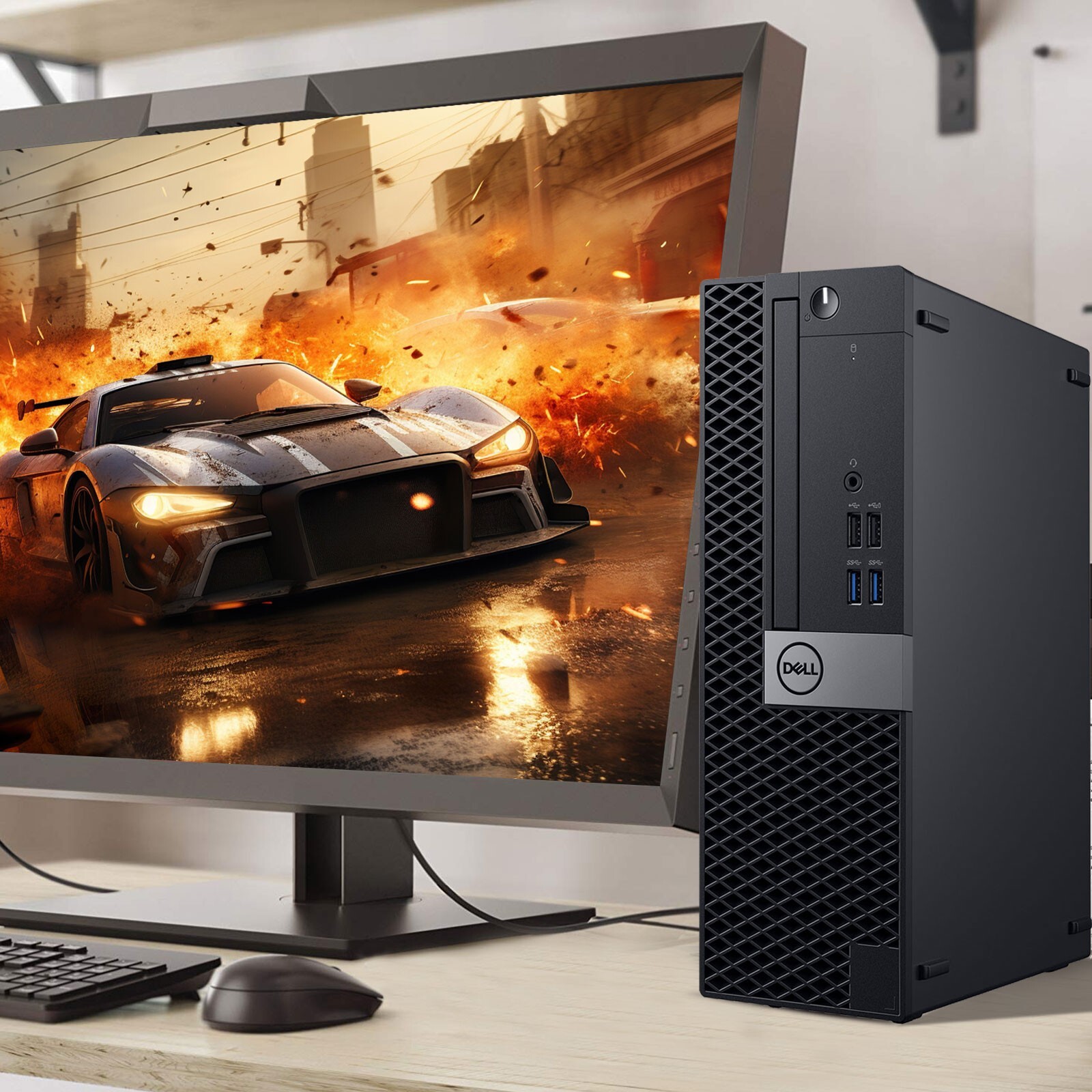 Dell OptiPlex Gaming Desktop PC i5-8500 32GB Ram 1TB SSD 1TB GTX 1050ti ...