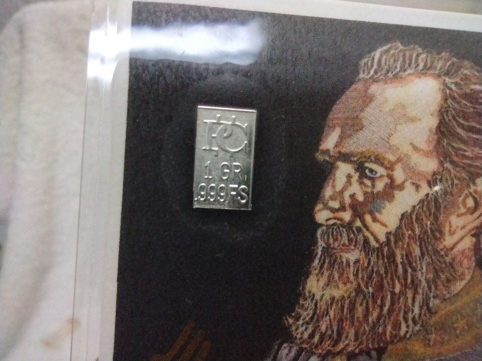 Set of 2 Gen Stonewall Jackson & Robert E Lee Cards w .999 Pure 1 Gr ...