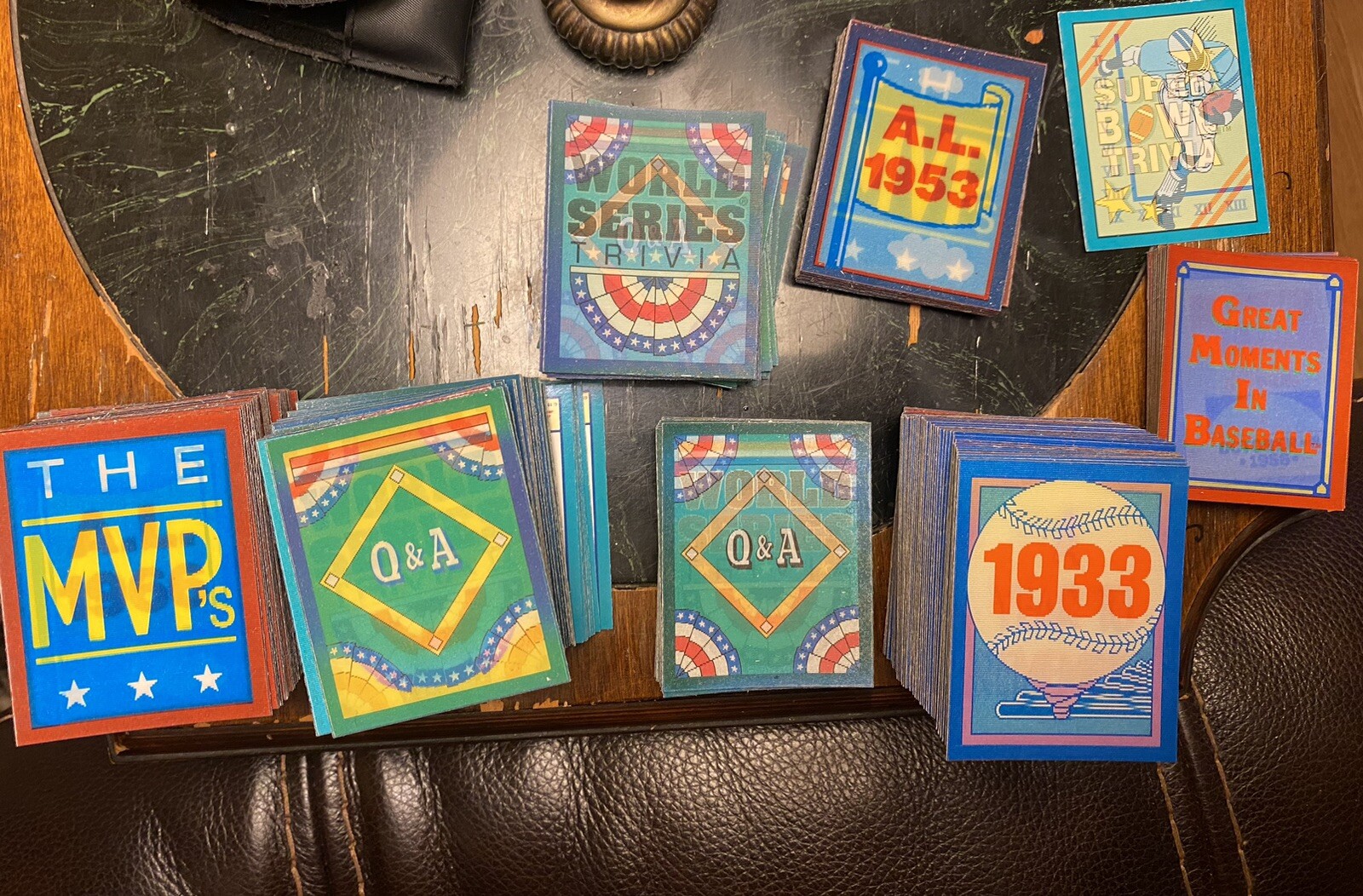 Box Of Baseball Cards. Score Holographic. Fleer Action. Upper Deck ...