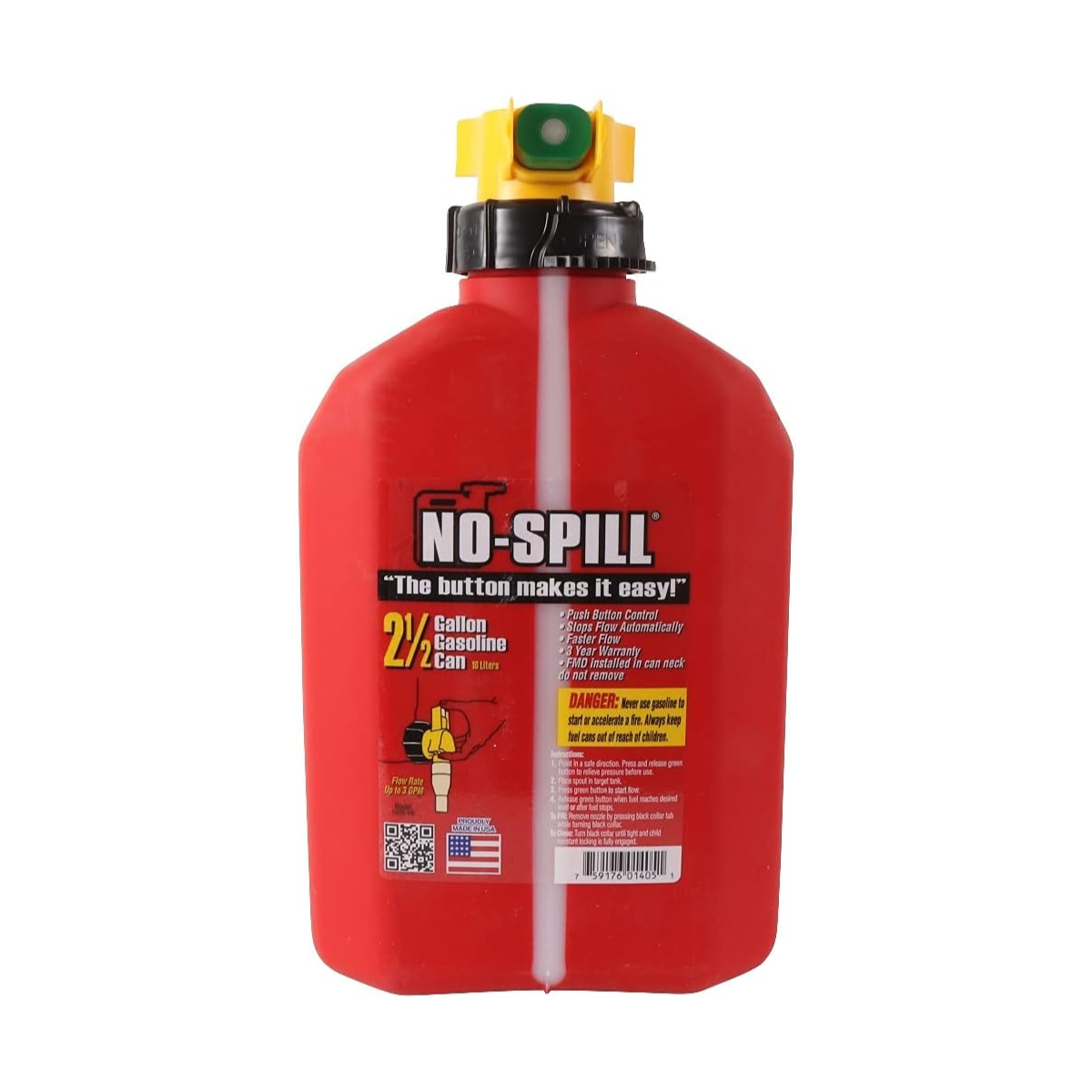 No-Spill Premium Petrol Fuel Jerry Can with Spill-Proof Nozzle - 10L | eBay