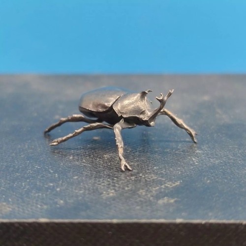 Black Brass Bronze Insect Rhinoceros Beetle Statue Figurine Ornaments ...