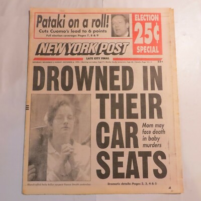 New York Post November 5 1994 Susan Smith Drowned Kids in Their Car ...