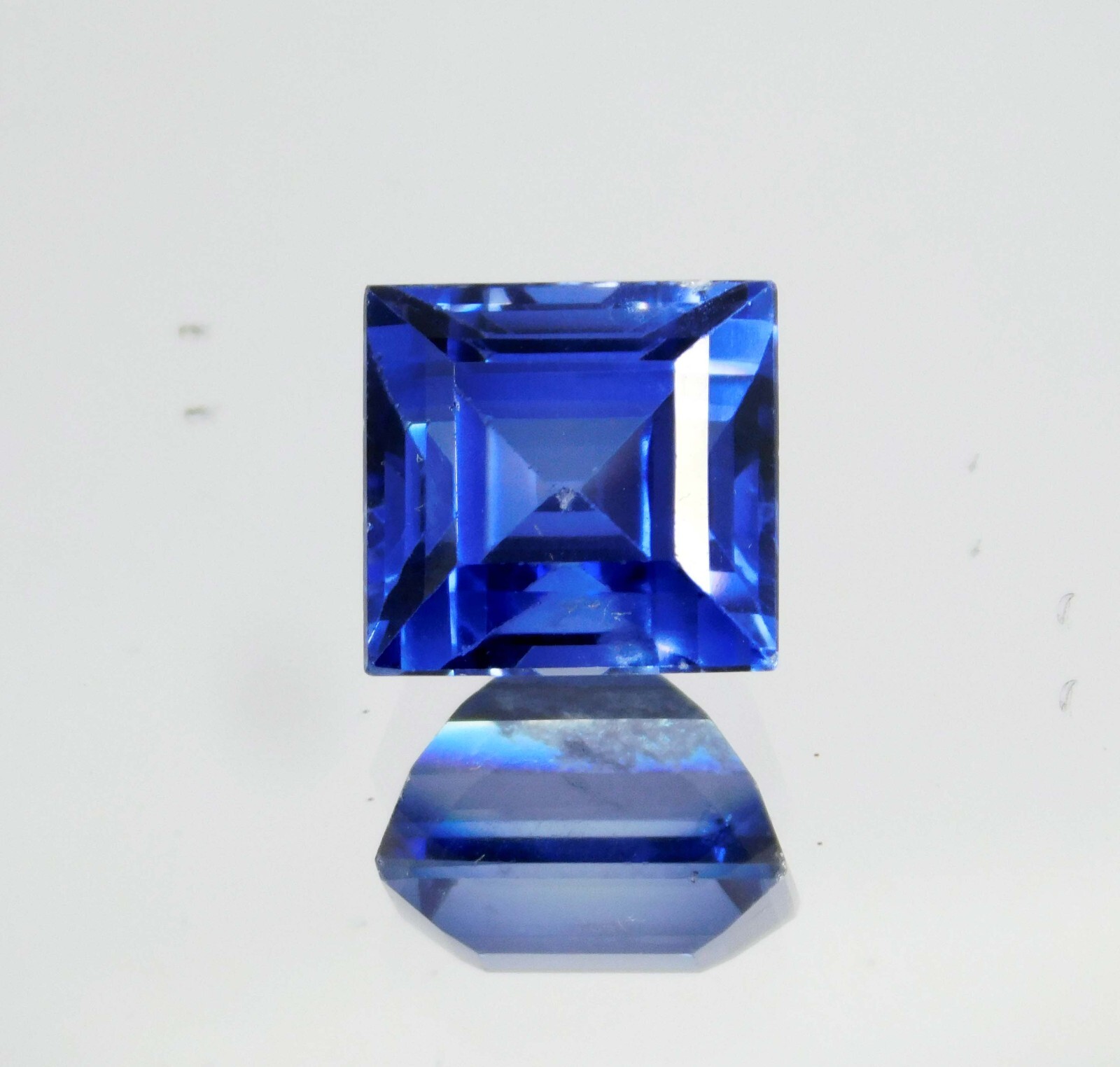 Natural 9.00 Ct California Blue Rare Benitoite Princess Cut CERTIFIED ...