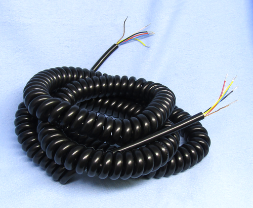 Philmore TEC820 10-12ft Hand Microphone Mike Cable Coiled Cord 6 Wire ...