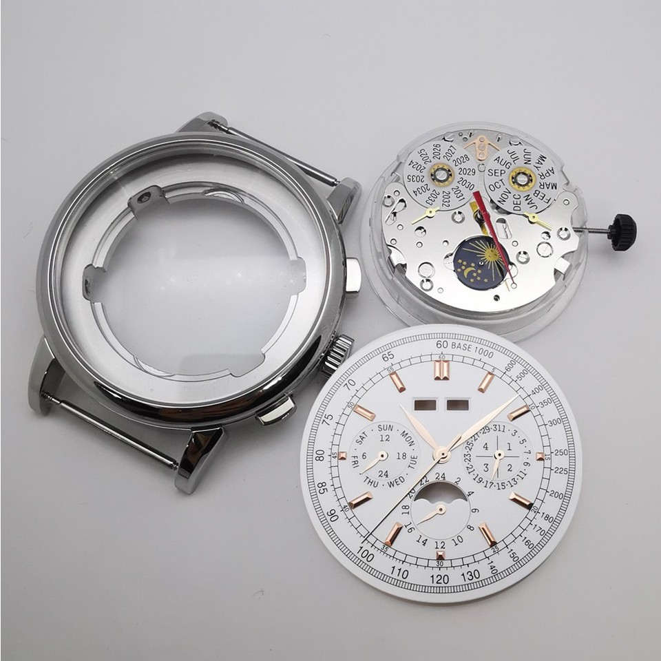 42mm Men's Watch Parts Blank Watch Case Dial Hands with ST1655 movement ...