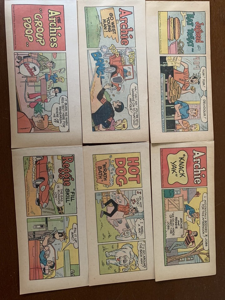 Archie comic strips Lot Of 6 (New old stock) | eBay