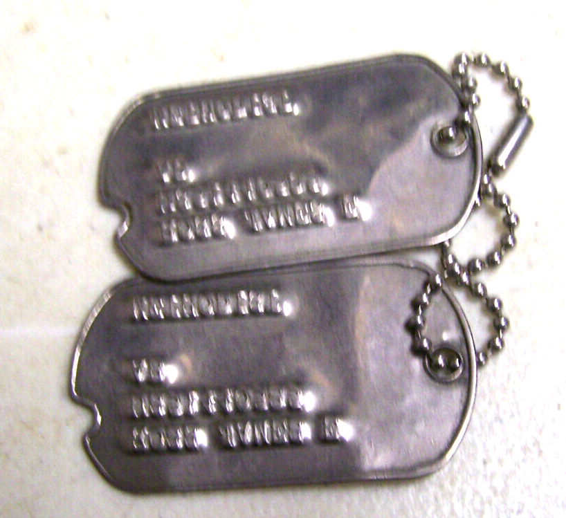 Vintage Military Soldier Dog Tags WW2 War Era METHODIST James Ross AB ...
