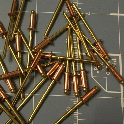 Copper/Brass '44' Blind Rivets 1/8" x1/4" Qty 1,000 POP Style **MADE IN ...