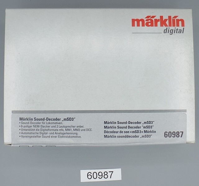 Märklin 60987 Sound Decoder Msd3 for Electric Locomotive With Wiring ...