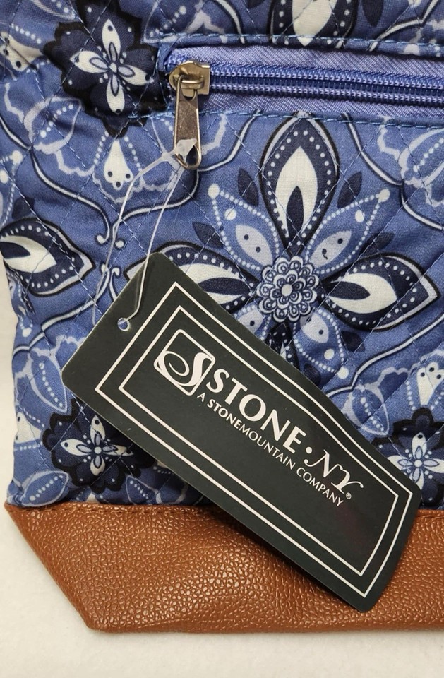 Stone.NY Stone Mountain Co. Handbag Blue Flowers Purse New With Tags | eBay