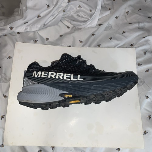 Merrell Agility Peak 5 Black Granite Men's Trail Running Hiking Shoes ...