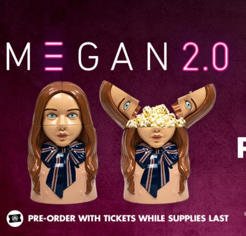 Megan 2.0 promo popcorn Bucket ALAMO DRAFTHOUSE EXCLUSIVE. SEALED. | eBay