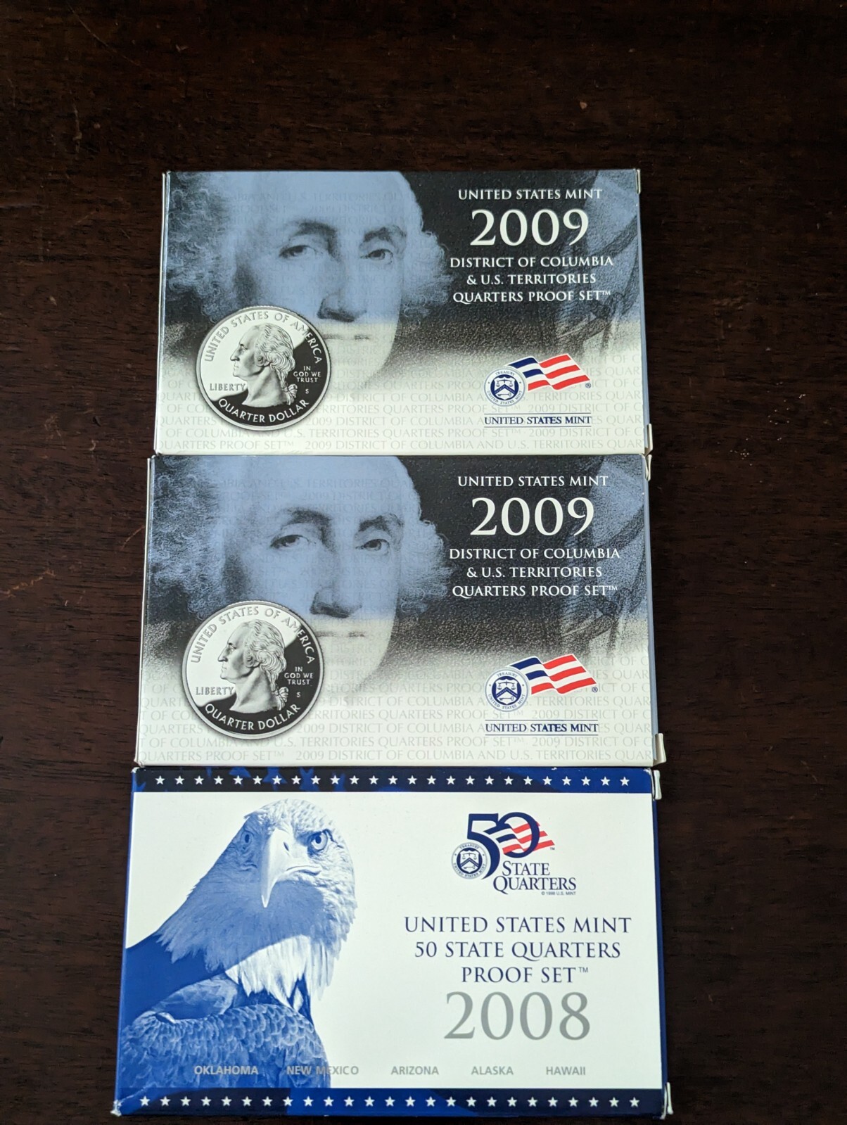 2008 State Quarters AND 2009 DC & US Territories Quarters Proof Sets ...