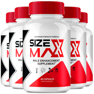 (5 Pack) Size Max Capsules Men Dietary Supplement Maximum Strength (300 ...