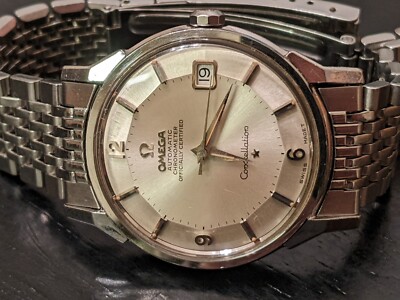 1966 Omega Constellation silver PIE PAN 168005 SGR SERVICED Ω561 ...