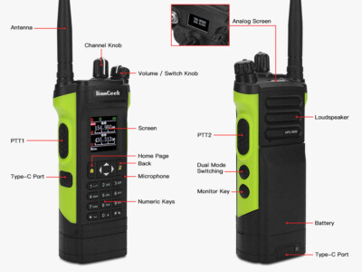 Lot / HAMGEEK APX-8000 Dual Band Radio VHF UHF Walkie Talkie+ ...