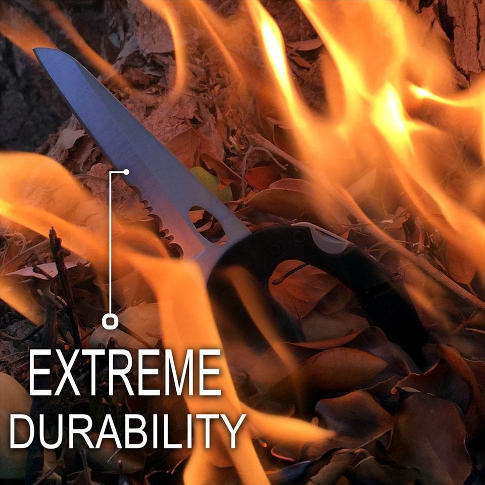 7 In1 Survival Rock Climbing Hiking Gear Multi Function Carabiner Tool ...